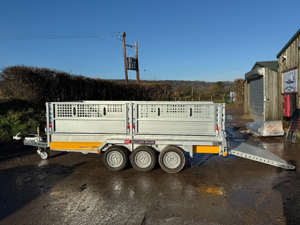 New Brian James 12ft x 6ft Plant Trailer Tri-axle 3.5ton Mesh Sides ...