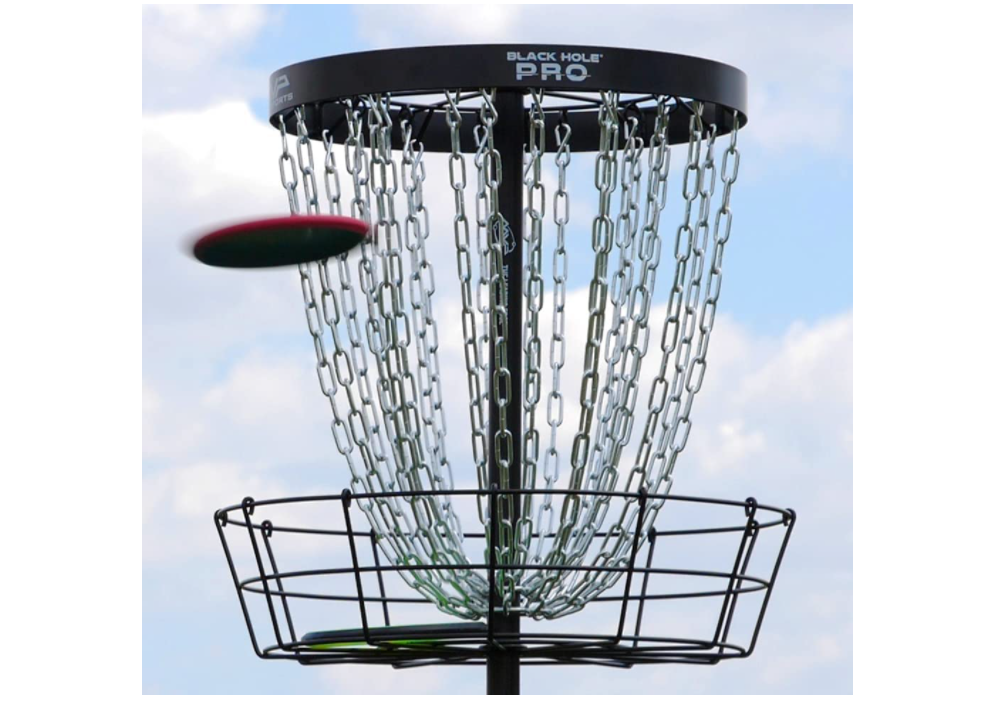 MVP Disc Sports Black Hole Pro 24 Chain Disc Golf Basket with Transit ...
