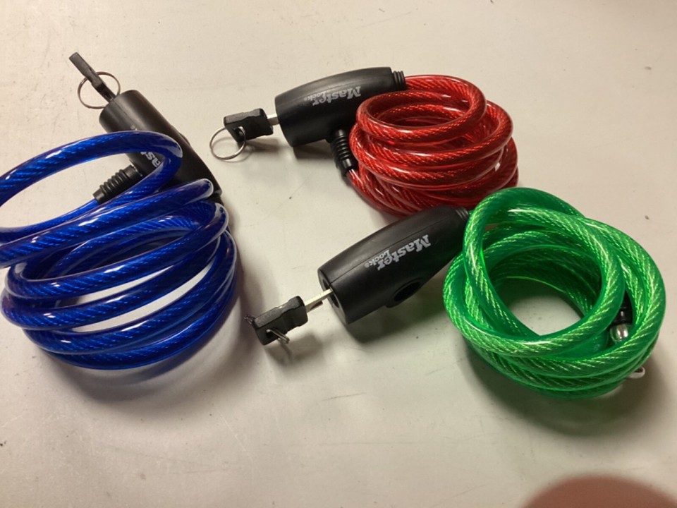 Master Lock Bike Lock With Security Vinyl Coated 8mm Steel Cable 5ft | eBay