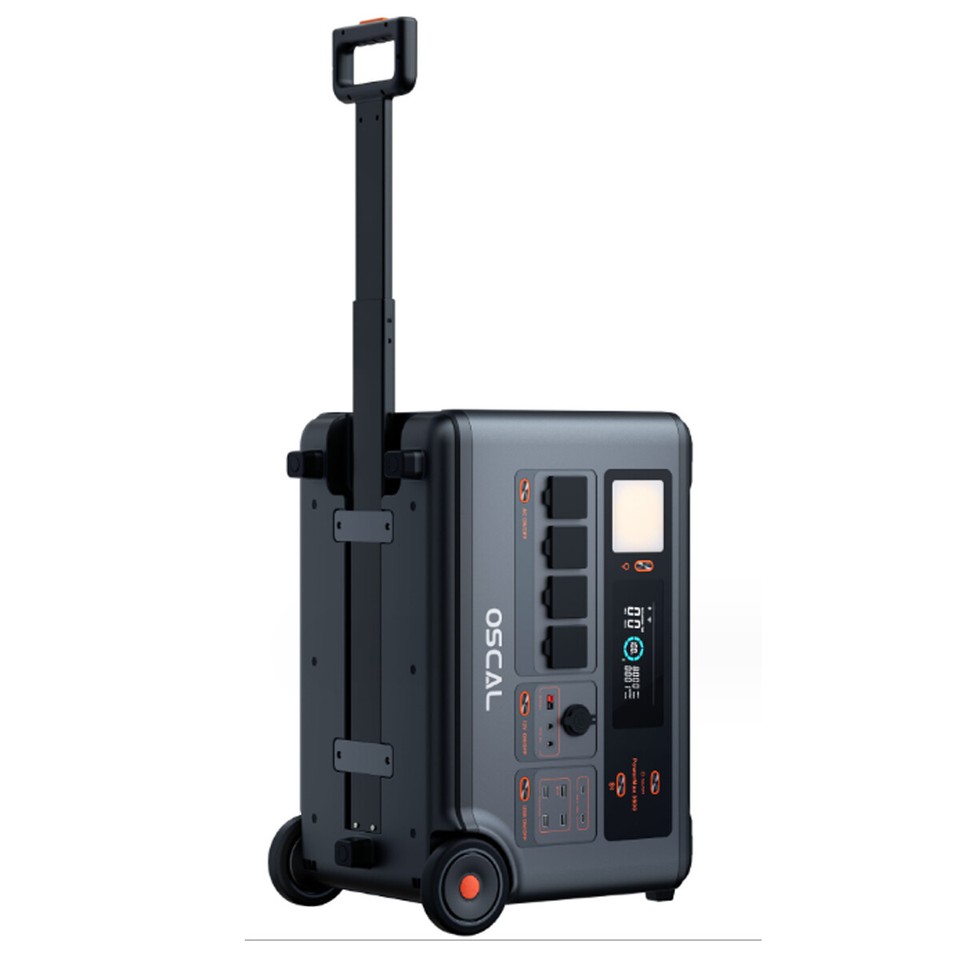OSCAL Portable Power Station 3600Wh LiFePO4 Solar Generator 3000W ...