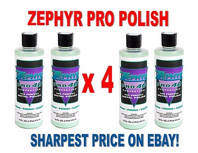 Zephyr Pro 40 Metal Polish (4 EACH) 16 oz Bottles | eBay