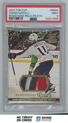 2023-24 Upper Deck The Cup Rendition Relics Patch Adam Fantilli PSA 9 # ...