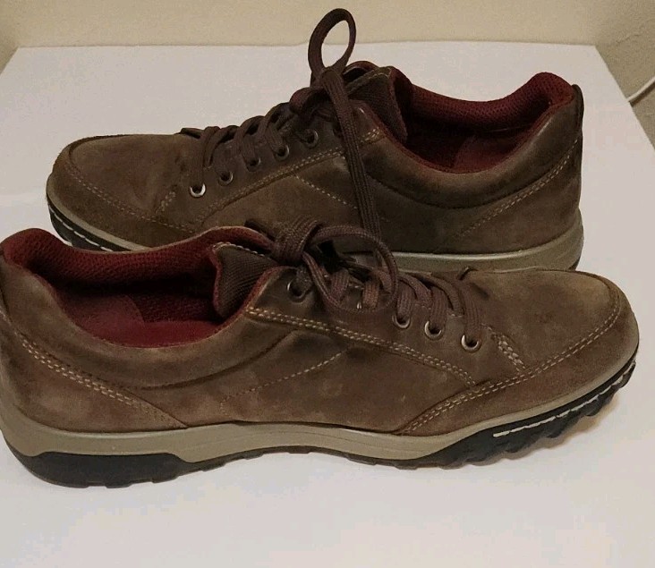 ECCO Receptor Technology Brown Leather Walking Shoes EUR 43.5 US 10.5 ...