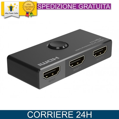 Switch HDMI 2x1 e Splitter 1x2 Bidirezionale 4K@60Hz, UHD HDR ...
