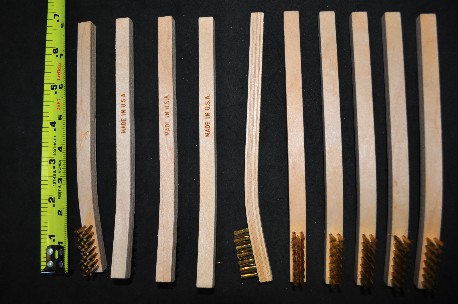 Brush Research 93AWB BRASS MINI Scratch Tooth Brush 7-3/4" 10 pcs Made ...