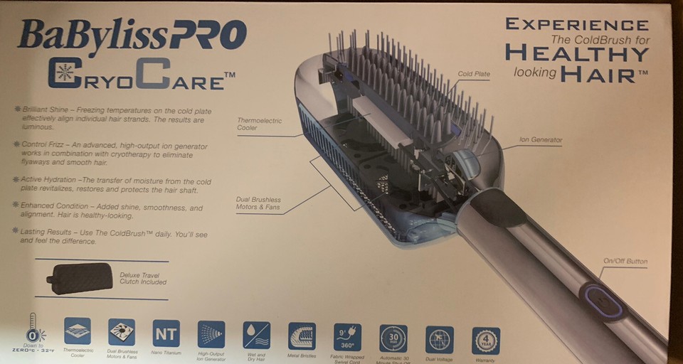 BabylissPro Cryo Care The Cold Brush Cryotherapy For Hair | eBay