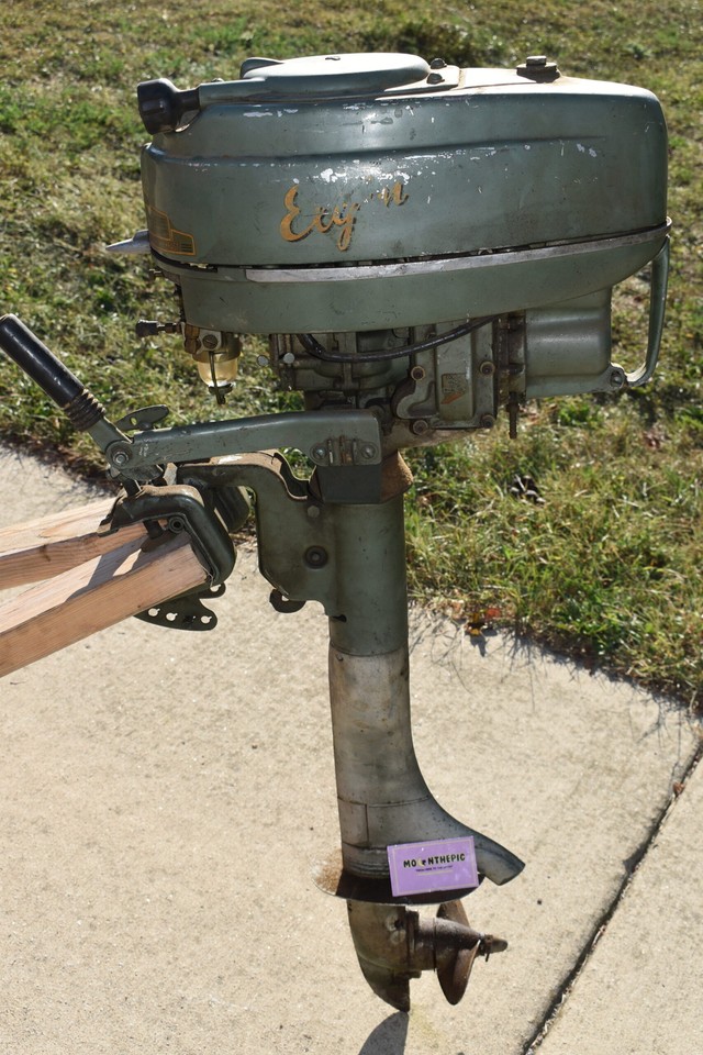 Vintage Green Elgin 571.58751 Sears outboard Motor Engine 7.5hp vintage ...