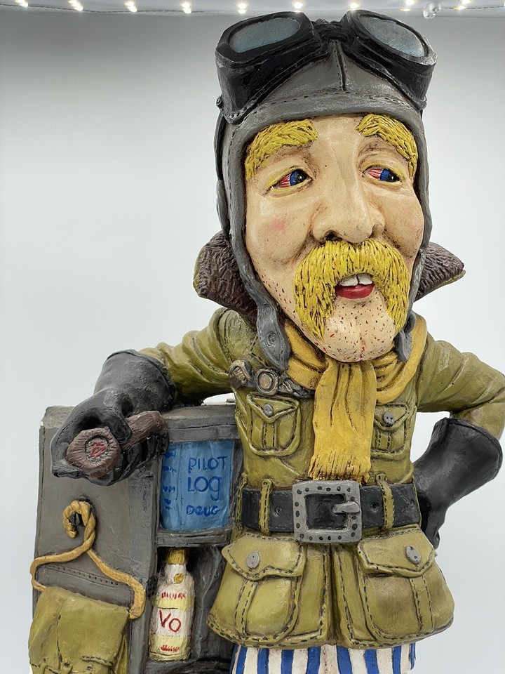 RARE Vtg 1974 Aviator Pilot ‘I FLY’ Statue Disney JUTA SANGTHAWEEP 18 ...