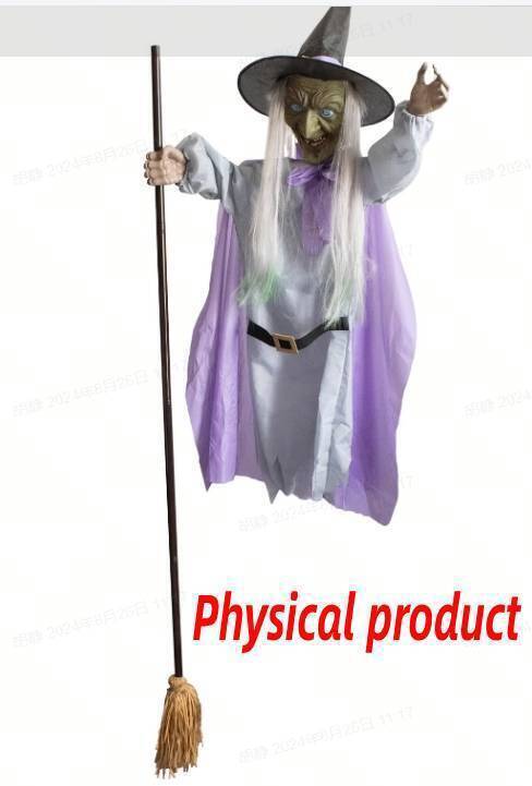 Halloween Flying Animated Hovering Witch Animatronics Garden Decoration ...