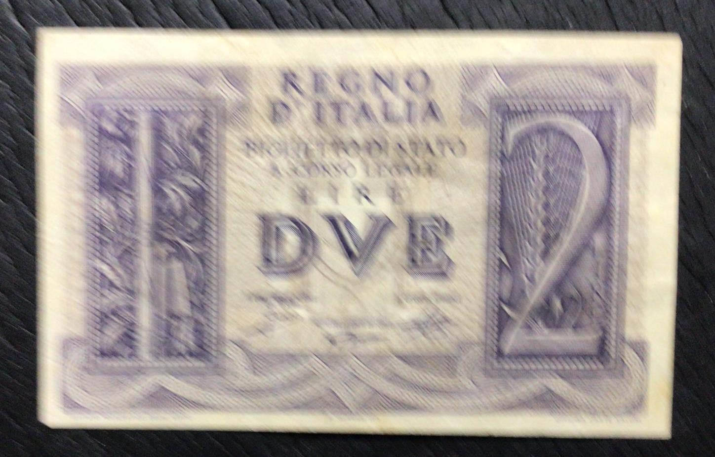 1939 Italy 2 Lire! Very Fine! Old Italian Paper Money Currency! | eBay