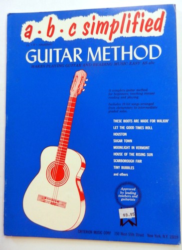SONGBOOK GUITAR METHOD ABC Simplified Various CRITERION Publ. 60's POP ...