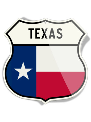 State Flag of Texas - Shield Shape - Aluminum Sign - Made in the USA | eBay
