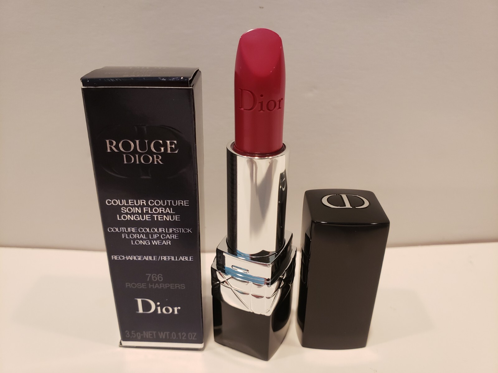 Dior- Rouge Dior Refillable Lipstick - #766 Rose Harpers Satin - 0.12 ...
