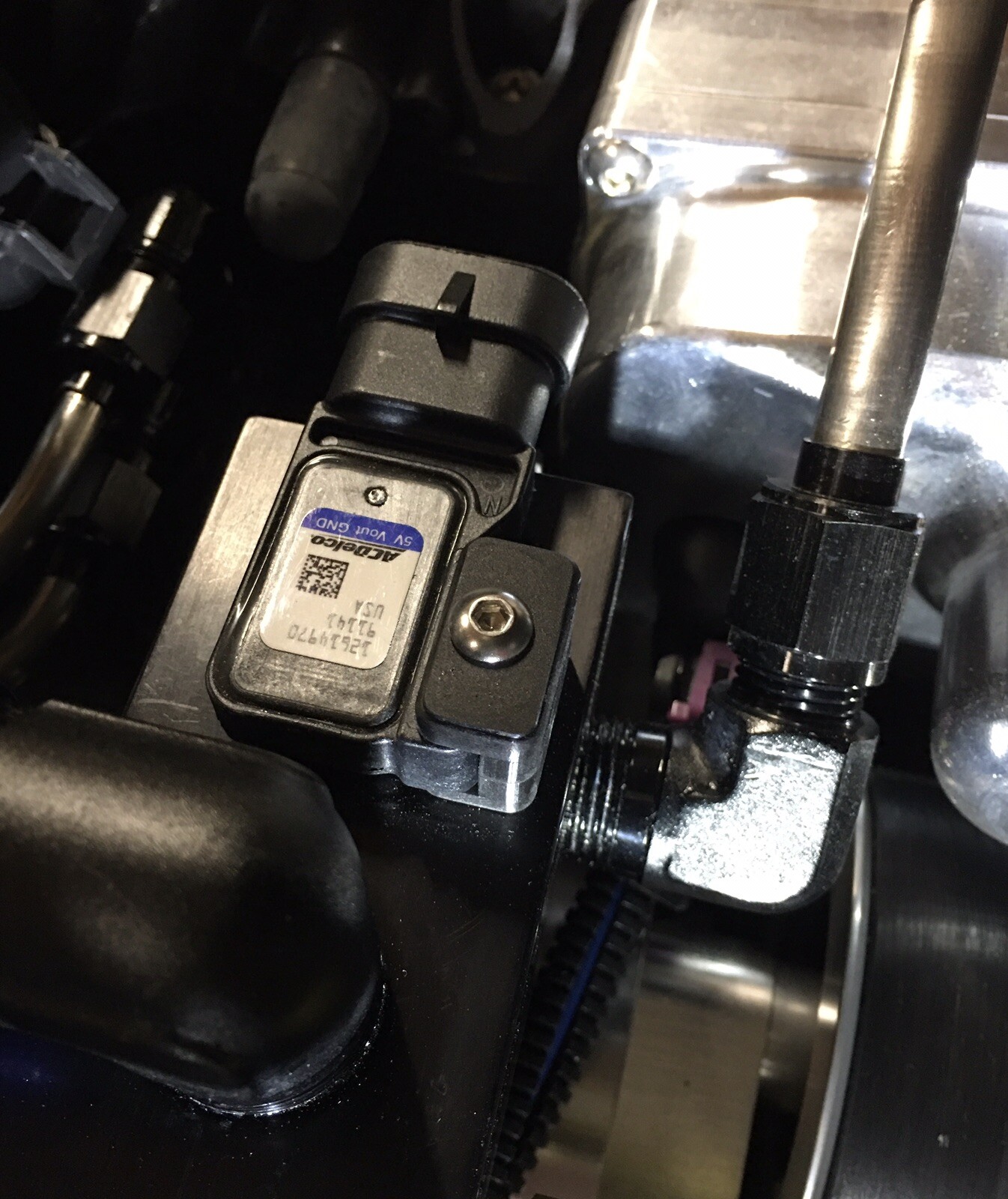 Chevy GM FAST LSXR 102 / LSXRT 102 Intake Manifold MAP Sensor Mount ...