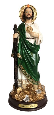 9" St. Jude Statue Coins Money Religious Imagen San Judas Tadeo Dinero ...
