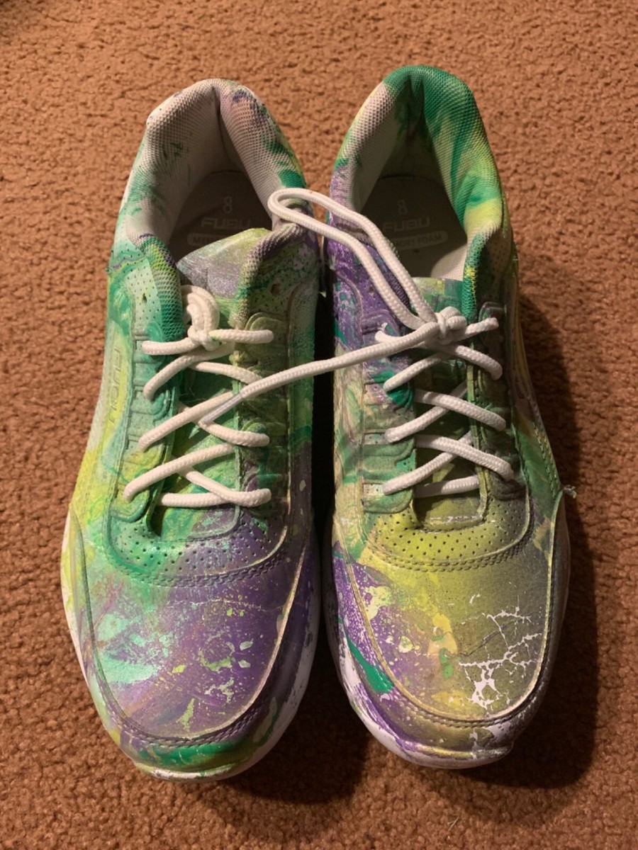 Fubu Shoes White Purple And Silver Glitter