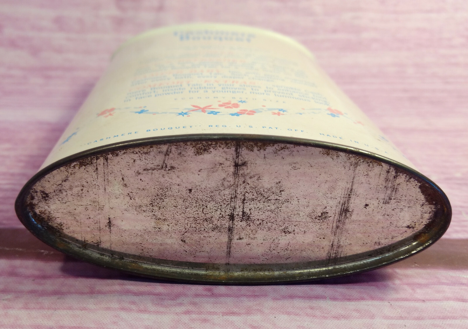 Cashmere Bouquet Talcum Powder Vintage Tin Colgate Palmolive White Blue ...