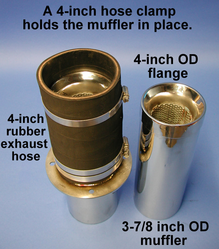 HIGH PERFORMANCE STAINLESS STEEL MARINE MUFFLER INSERTS FOR 4-INCH ...