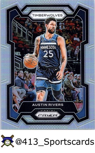 2023-24 Panini Prizm Austin Rivers Silver Prizm Minnesota Timberwolves ...