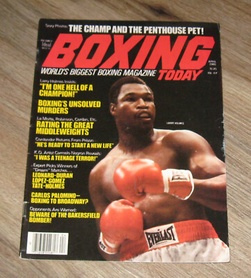 Boxing Today magazine April 1980 Carlos Palomino LARRY HOLMES Cheryl ...