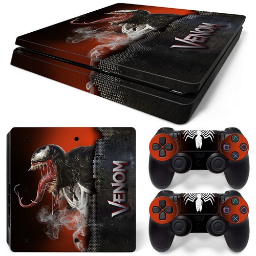 PS4 Slim Playstation 4 Console Skin Decal Sticker Venom Movie Custom ...
