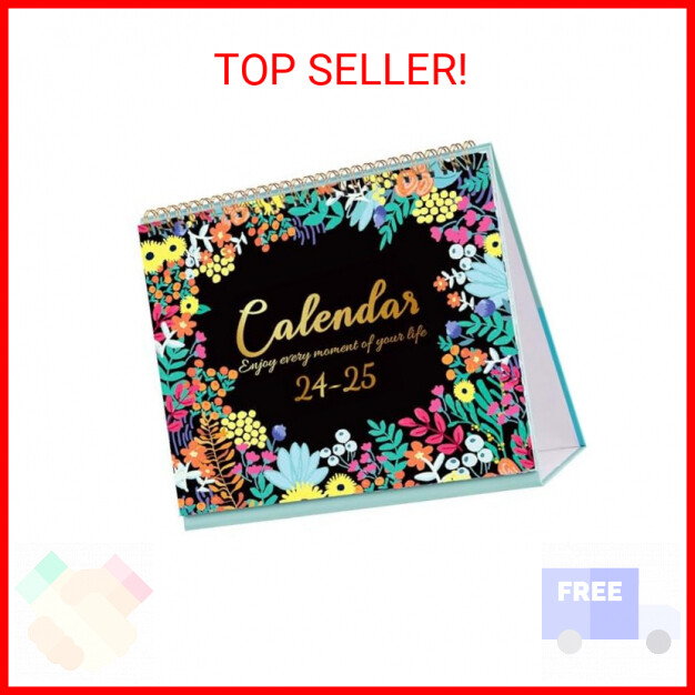 2024-2025 Desk Calendar – Standing Flip Desktop Calendar 2024-2025, Jul ...