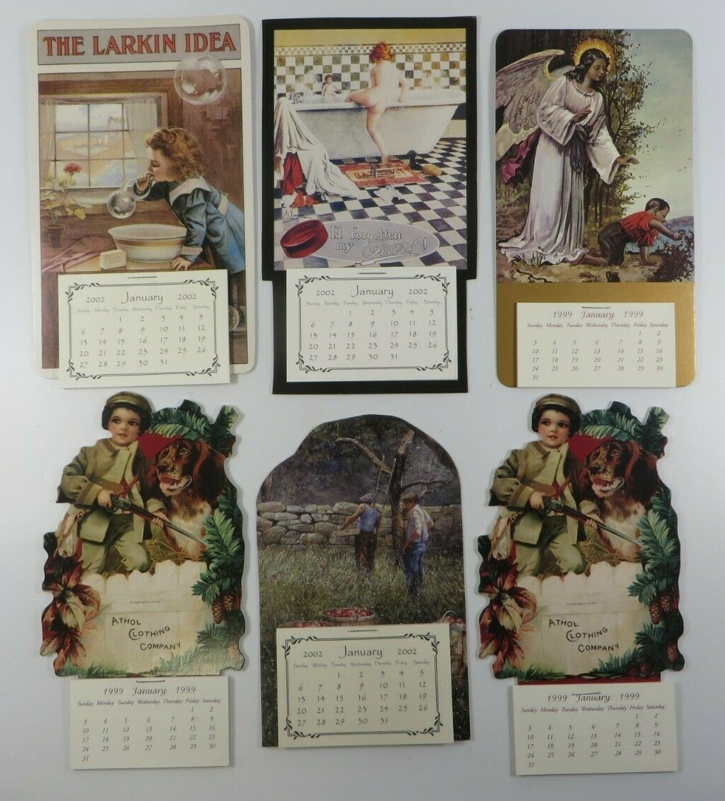 Vtg 1999 2002 GALLERY GRAPHICS Calendars Victorian Advertising Mini ...