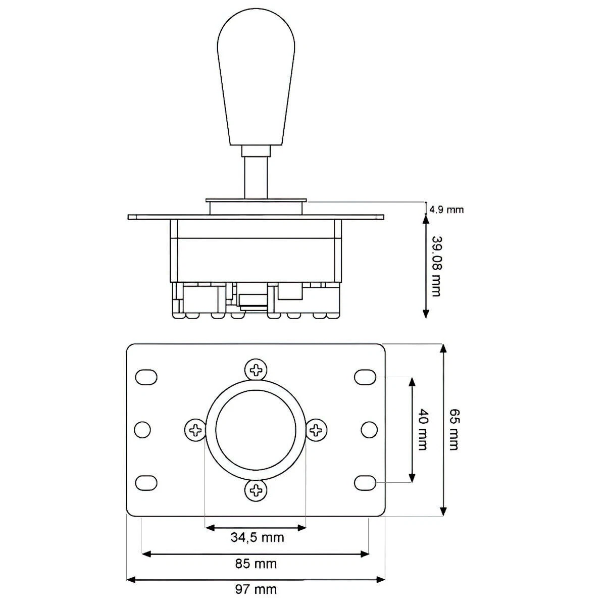 Arcade Joystick Dimensions