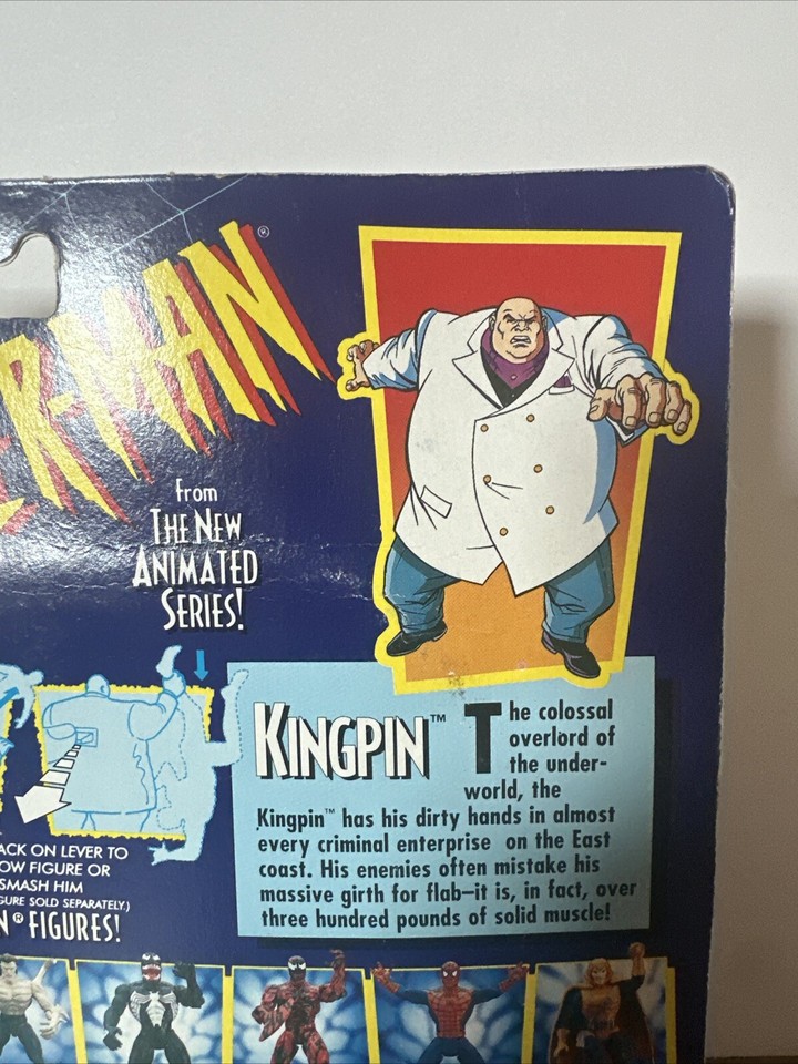 VTG SPIDER-MAN 1994 Kingpin Grab & Smash Action Figure MARVEL COMICS ...