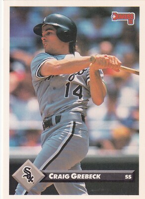 1993 Donruss #199 Craig Grebeck Chicago White Sox + (Yes 3 Free Mystery ...