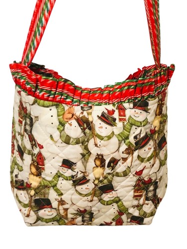 NEW Handmade Quilted Tote Purse Christmas Snowman Pattern | eBay