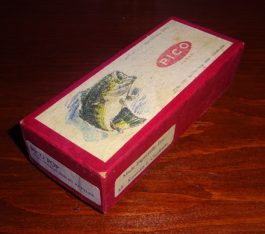 Pico Lures Pico Pop 2-pc Box Only, 4.5" Lx 1.75"W x 1.25"D Red/White ...