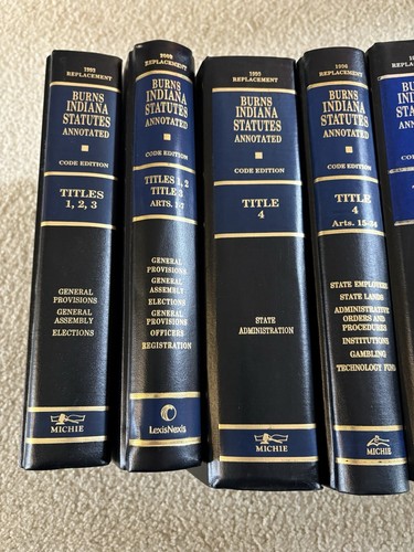 Burns Indiana Statutes Annotated Code Edition Lot-hts | eBay