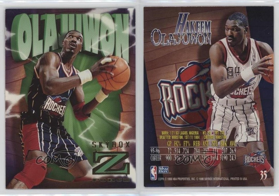 1996-97 Skybox Z Force Hakeem Olajuwon #35 HOF 12oo | eBay