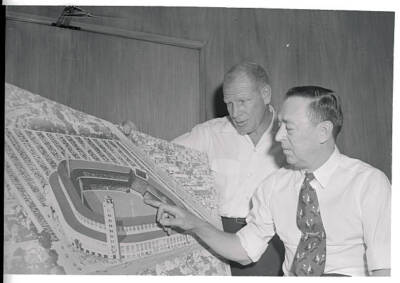 Bill Veeck and Philip Wrigley 1955 Photo - Bill Veeck, left, and Philip ...