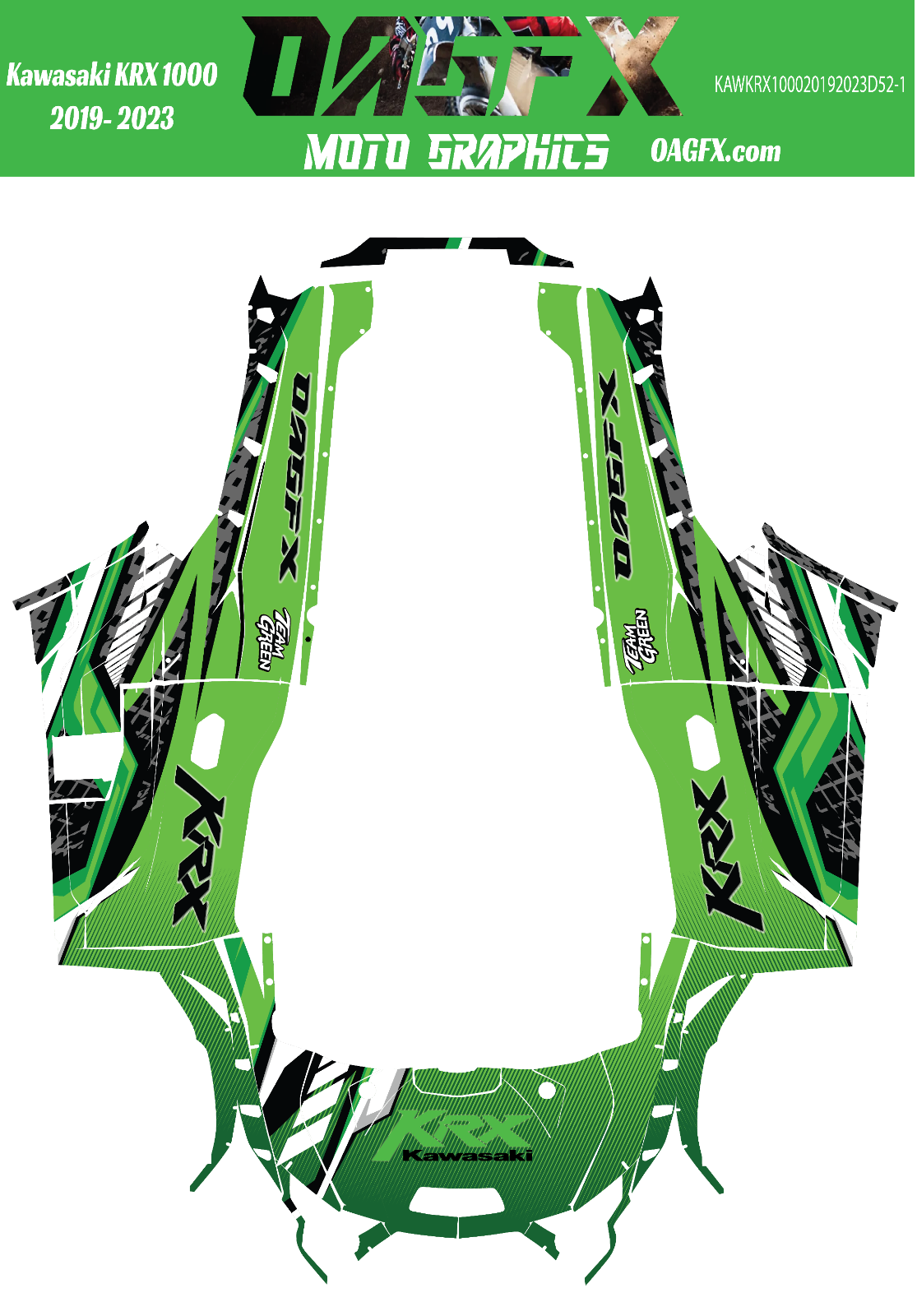 2019 - 2023 Kawasaki Teryx KRX 1000 Graphic Kit - Pro Edition D52-1 ...