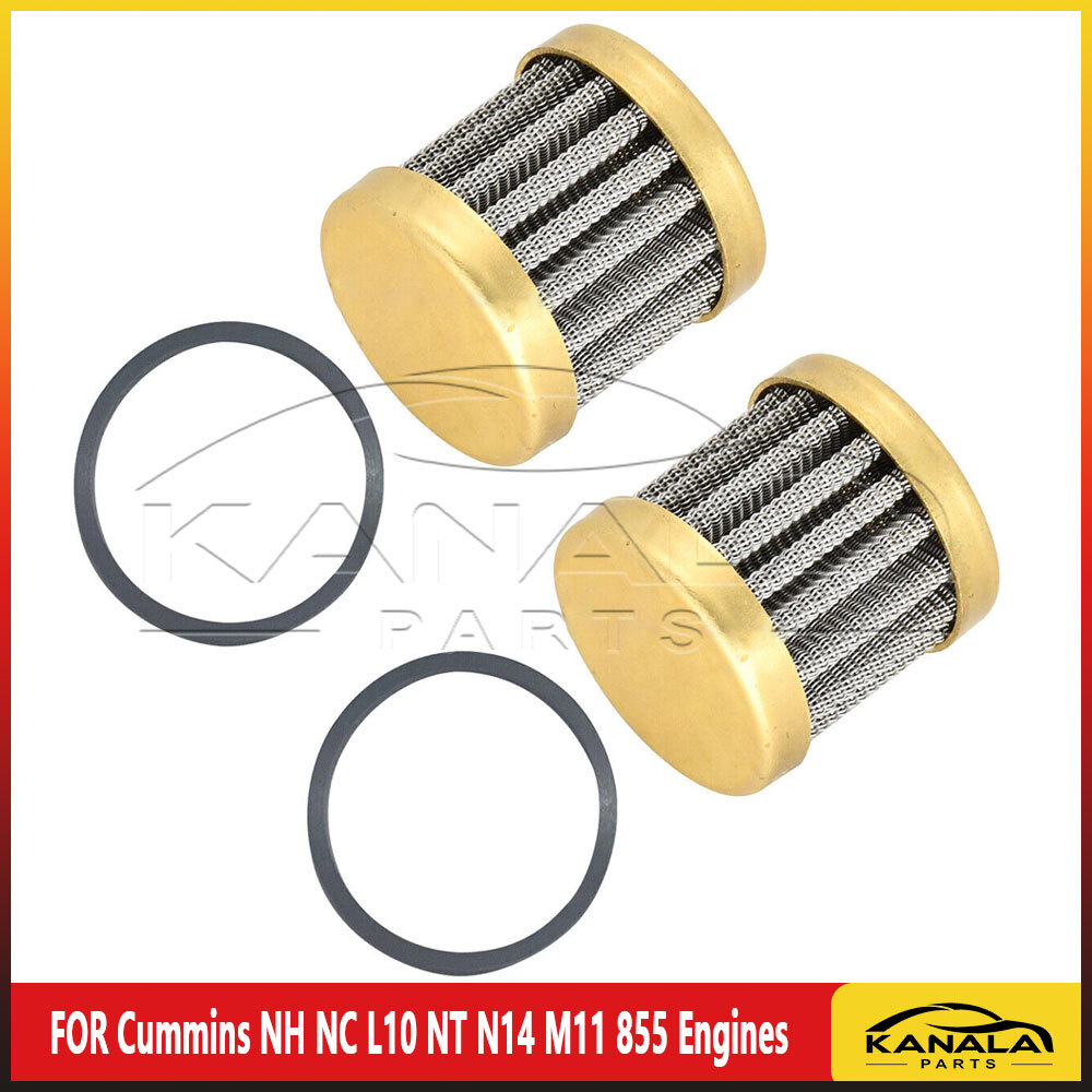 2 PCS 146483 injection Pump Filter FOR Cummins NH NC L10 NT N14 M11 855 ...