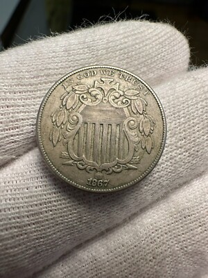 1867 Shield Nickel XF | eBay