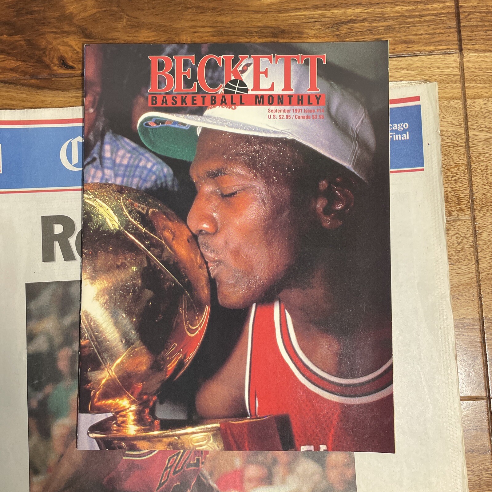 Michael Jordan Items: Program, 2 Beckett's, Wheaties Poster, Newspaper ...