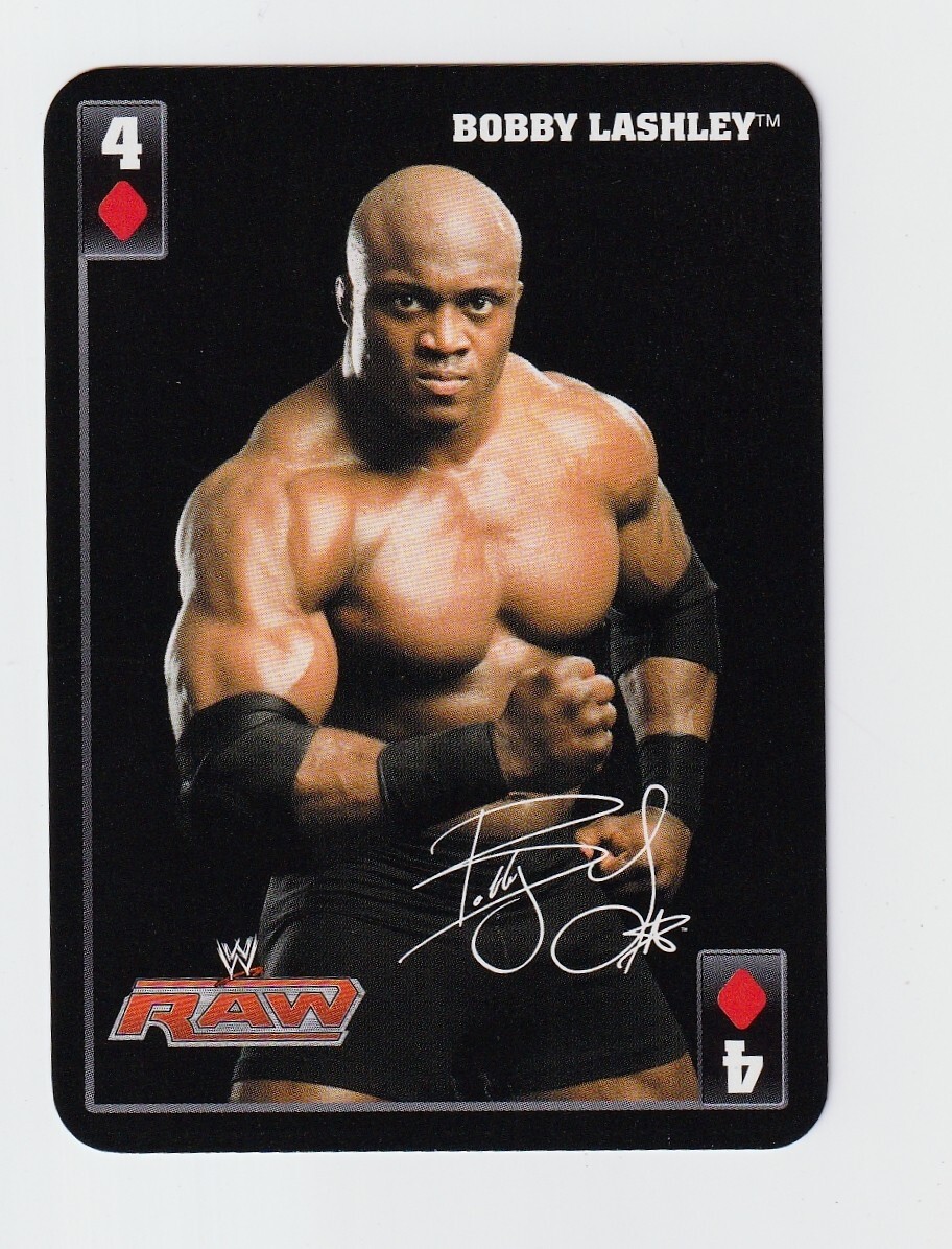 BOBBY LASHLEY 2007 WWE Superstars And Divas Playing Card #4 Diamonds ...
