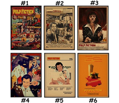 Pulp Fiction Retro Poster, Movie Wall Art | eBay