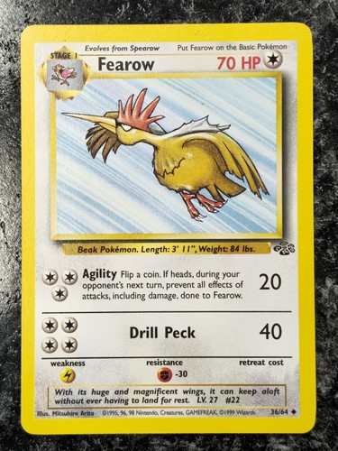 Pokémon TCG Fearow Jungle 36/64 Regular Unlimited Uncommon | eBay