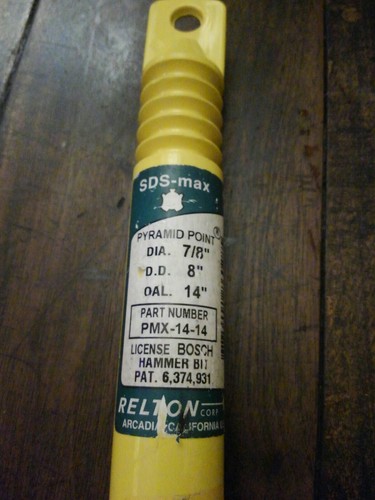 Relton 7/8" x 14" long Multiple Cutter Pyramid Point Hammer Bits SDS ...