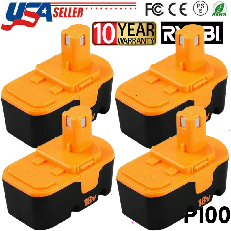 2-Pack 18V 3.6Ah Ni-MH Battery or Charger For Ryobi P100 13022 ABP1801 ...