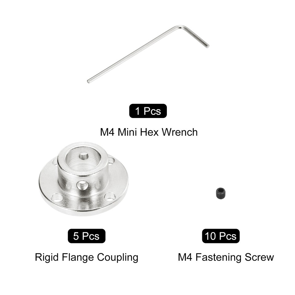 5Stk 12mm Flanschkupplungsstecker mit Mini-Schlüssel und ...