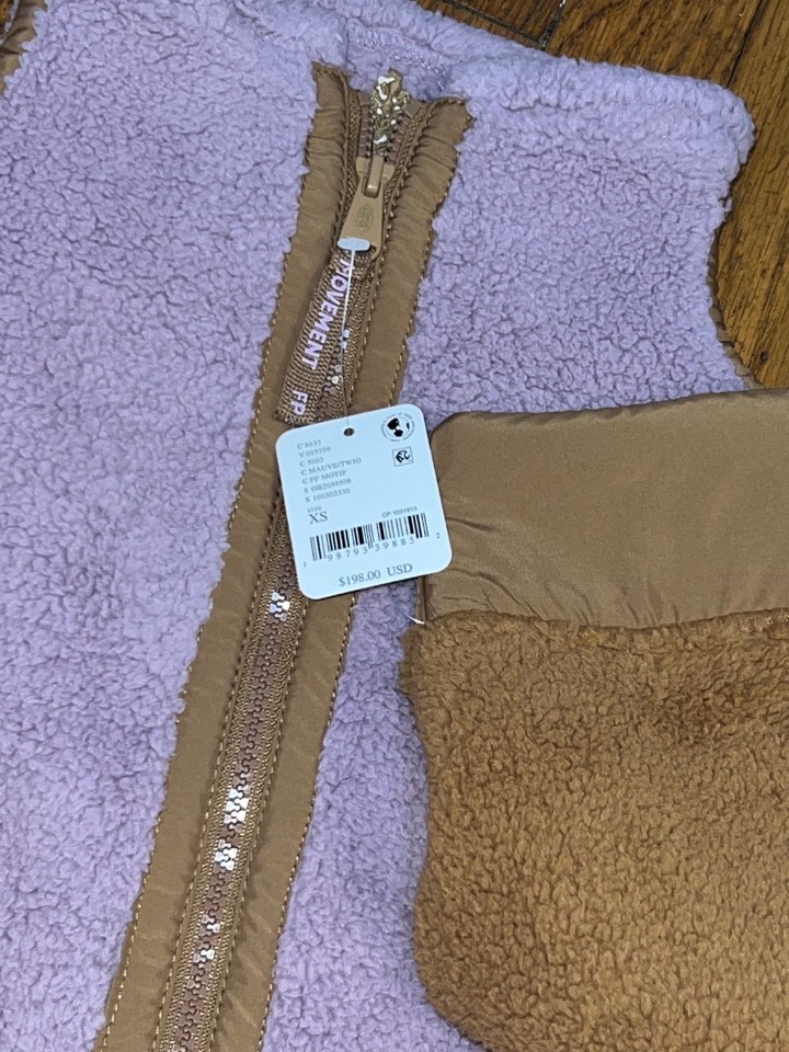 Free People FP Movement Mountain High Logo Half Zip Fleece Mauve Twig ...