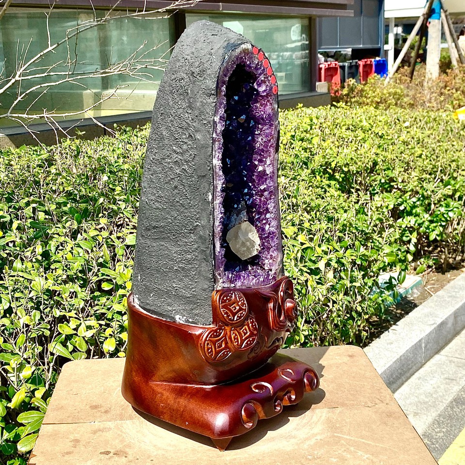 43.56LB Natural Brazilian Amethyst Crystal Cave Stone Cluster Quartz ...