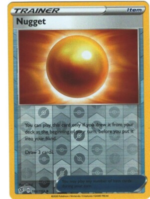 Nugget 162/192 Rebel Clash Reverse Holo Uncommon Pokémon TCG | eBay