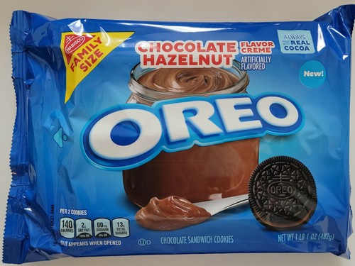 Buy NEW Nabisco Oreo CHOCOLATE HAZELNUT Flavor Creme Cookies FAMILY ...