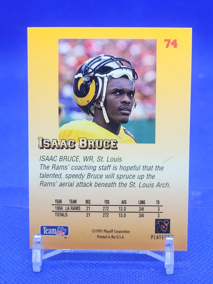 1995 Playoff Prime Mini Isaac Bruce #74 HOF | eBay